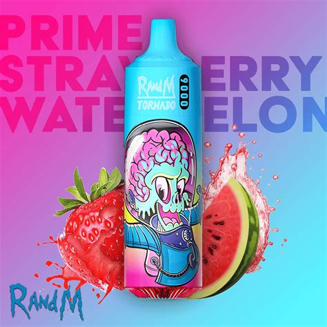 Prime Strawberry Watermelon Randm Tornado Vape 9000 Randm Welt