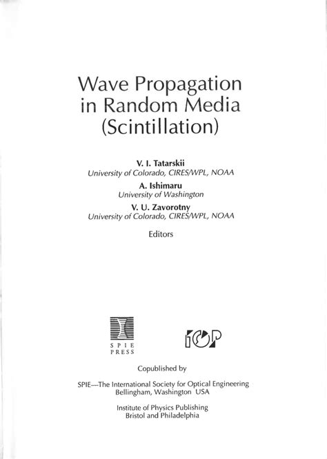 pdf path integral approach to wave propagation in random media part i derivations and
