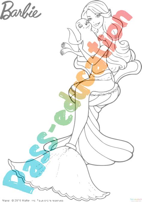 Coloriage gratuit barbie sirène téléchargez et imprimez des dessins