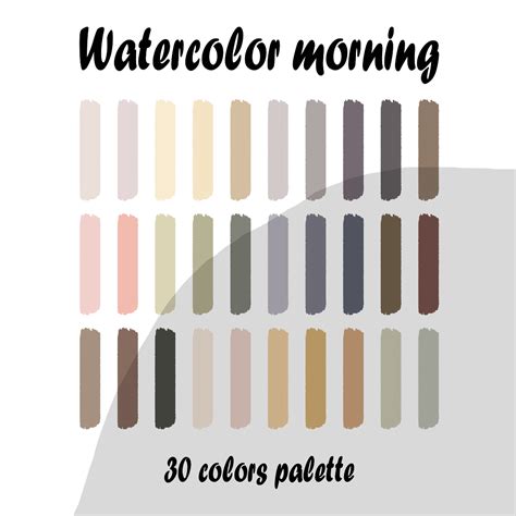 Watercolor Procreate Color Palette Procreate Swatches Inspire Uplift