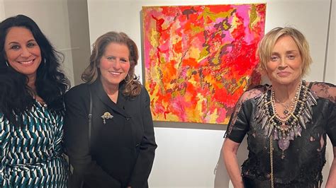 Sharon Stone Throws A Party To Show Off Her Paintings In Her First