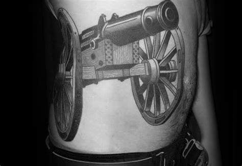 40 Tatuajes de cañones de guerra con el significado