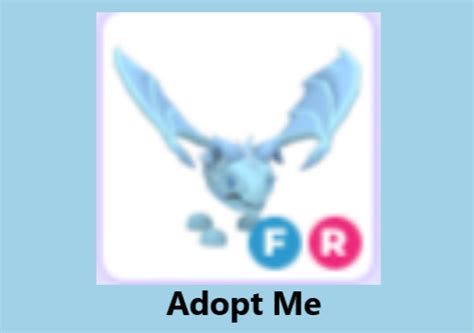 Fly Ride Frost Dragon Adopt Me Pet Virtual Item Roblox Game Ebay
