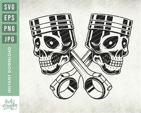 Piston Skull Svg Mechanic Svg Mechanic Shirt US Mechanic Svg