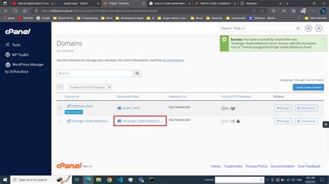 deploy a react app on cpanel overcoming limitations of shared hosting
