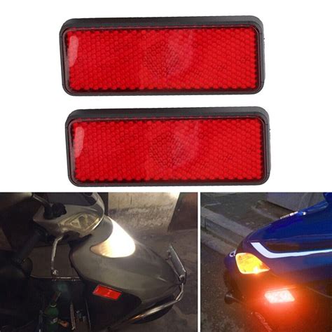 Pair Universal Motorcycle Led Reflector Driving Rear Brake Tail Light
