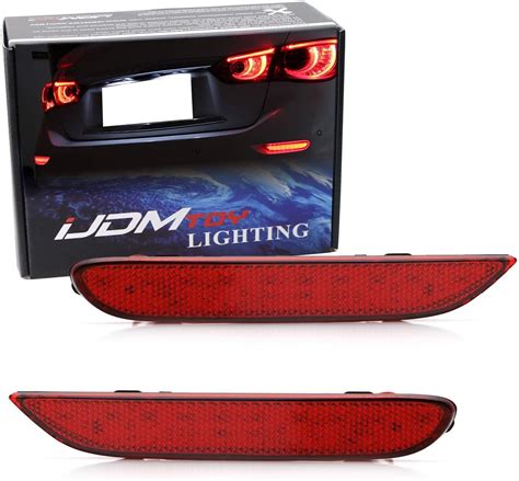 Amazon Pgone Red Led Rear Bumper Reflectors Fog Brake Tail Light