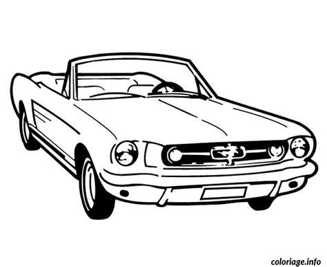 Coloriage Voiture Mustang Dessin Voiture à imprimer