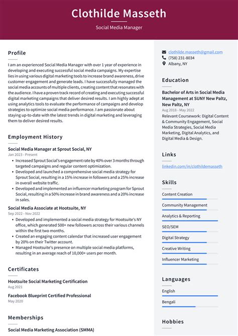 CVS Social Media Manager Resume Examples ResumeCat