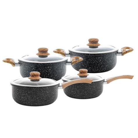 Jogo de Panelas Antiaderente Cerâmica Cooktop Fogão Indução Conjunto 4