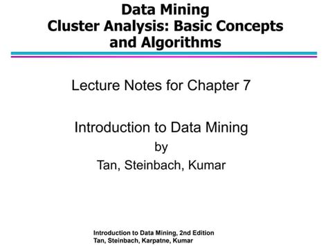 chap7 basic cluster analysis pptx