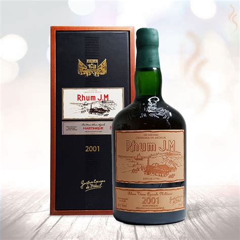 JM Millésime 2001 41 7 Coffret Bois Rhum Vieux Agricole