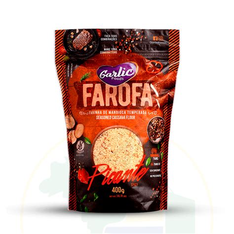 Farofa Mandioca Temperada Picante Garlic 400g