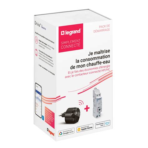 Pack de démarrage connecté chauffe eau LEGRAND Drivia Leroy Merlin
