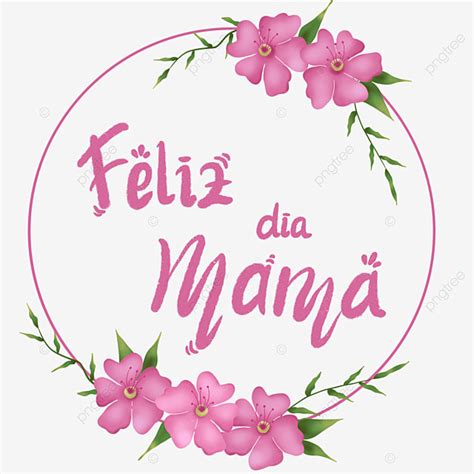 Feliz Dia Mama Flower Wreath Dia De La Madre Madre Amor Corazon Vector