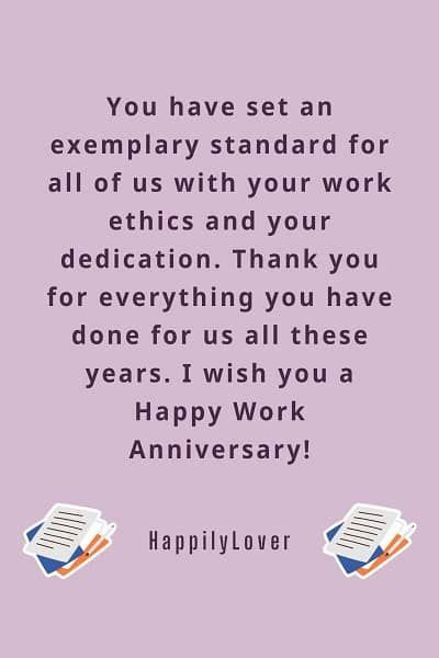 Happy Work Anniversary Wishes
