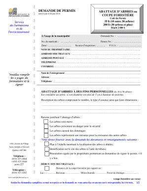 Fillable Online Stadolphedhoward Qc Coupe D Arbres Et Coupe Foresti Re