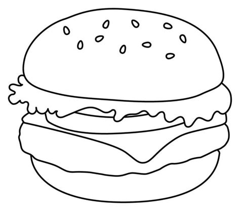 Coloriage Hamburger à imprimer sur ColoriageEnfant