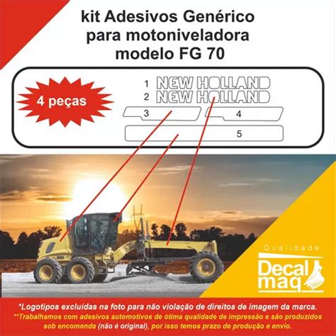 Kit Adesivo P Máquina Motoniveladora Fg70 Medida Compativel Frete grátis