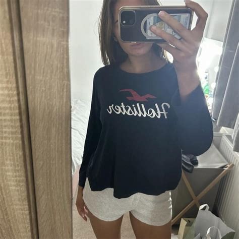 Navy Gilly Hicks Pyjama Top Worn A Few Times Depop