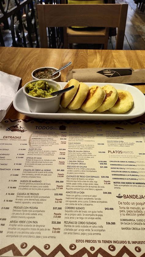 Carta De Restaurante Do A Elvira Bogot Cl