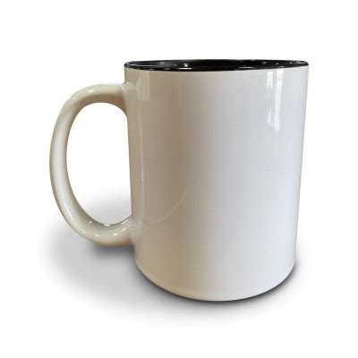 Taza Blanca y Negra con Ventana Fotoluminiscente para Sublimación