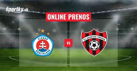 ŠK Slovan Bratislava FC Spartak Trnava Online prenos z derby Fortuna