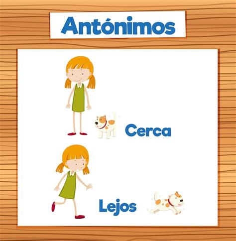 Tarjeta De Palabras Con Im Genes Cercanas Y Lejanas De Educaci N En