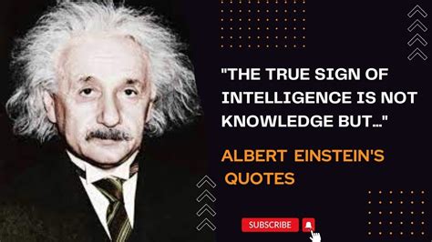 Signs Of Intelligence Albert Einstein Quotes Success Physicist Us