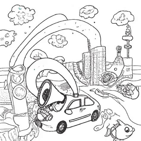 7 Desenhos sobre Poluição Sonora para Imprimir e Colorir