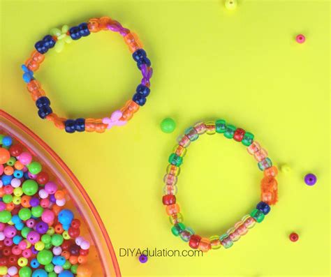 DIY Beaded Pipe Cleaner Bracelets DIY Adulation