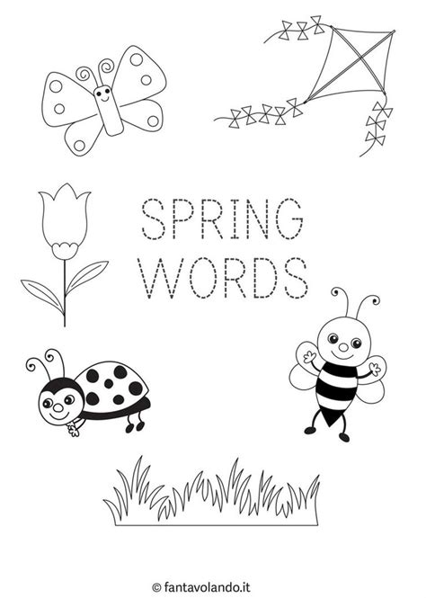 Schede Didattiche Di Inglese Spring Words Fantavolando Schede