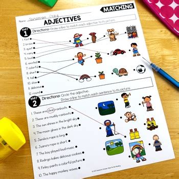 Adjectives Grammar Unit For Newcomer ELs ESL Posters And Worksheets