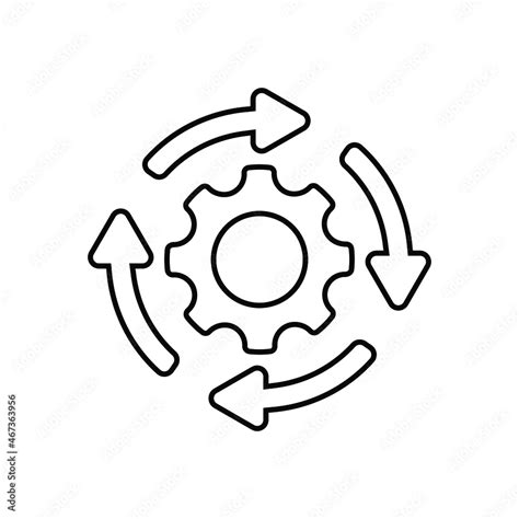 Operations Icon Vector Workflow Illustration Sign Work Flow Symbol