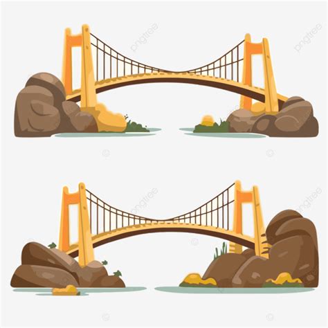 Puente Clipart Conjunto De Dibujos Animados De Los Puentes Vector PNG