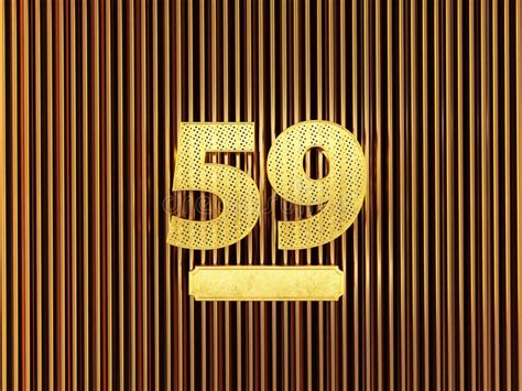 Number 59 Number Fifty Nine With Small Holes Stock Illustration