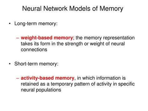 neural network model of memory hetygeeks