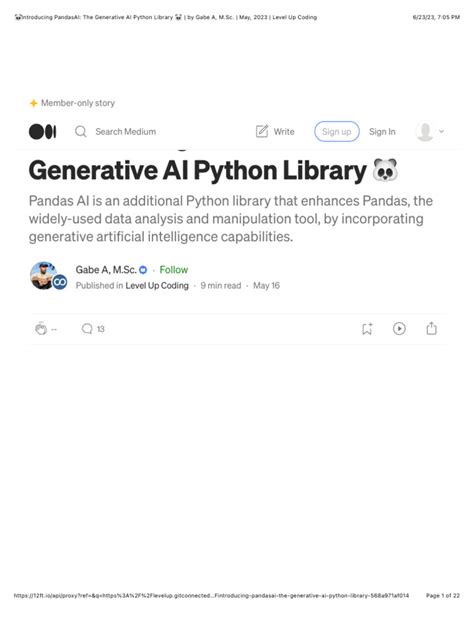 introducing pandasai the generative ai python library by gabe a m sc may 2023 level