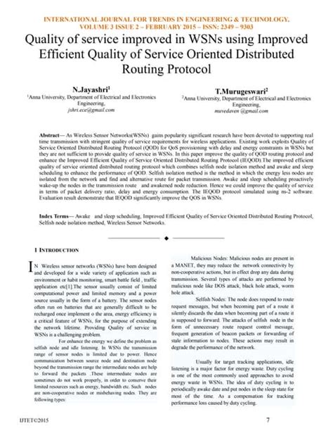 quality of service improved in wsns using improved efficient quality of service oriented