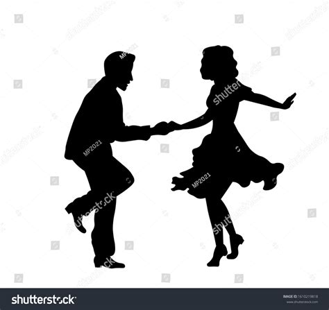 Pareja Bailando Silueta