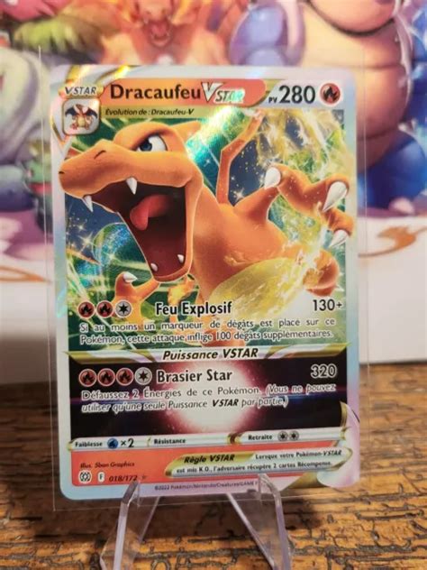 CARTE POKÉMON DRACAUFEU Vstar 018 172 Stars Étincelantes EB09 EUR
