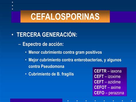 PPT CEFALOSPORINAS Y OTROS BETALACTÁMICOS PowerPoint Presentation
