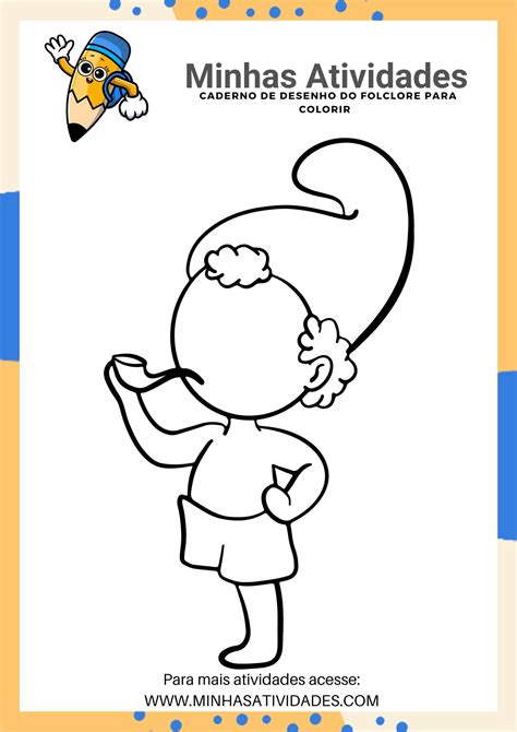 Atividades De Desenhos Do Folclore Para Pintar