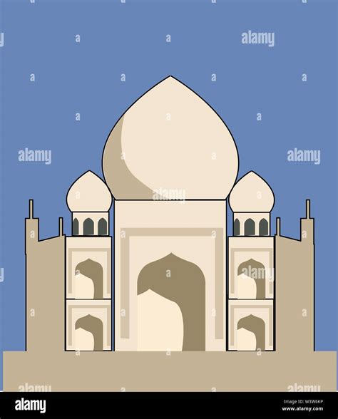Taj Mahal Illustration Vector On White Background Stock Vector Image