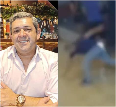Vídeo mostra momento em que empresário tenta correr escorrega e acaba