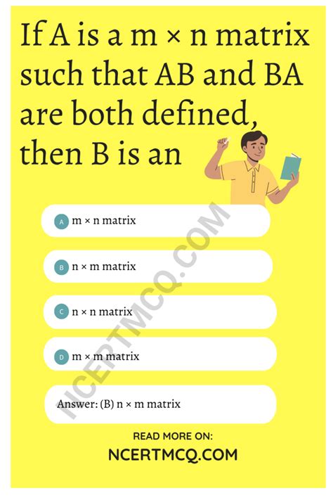 mcq questions for class 12 maths chapter 3 matrices with answers ncert mcq