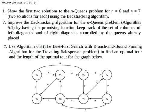 solved textbook exercises 5 1 5 7 6 7 1 show the first two solutions to the n queens