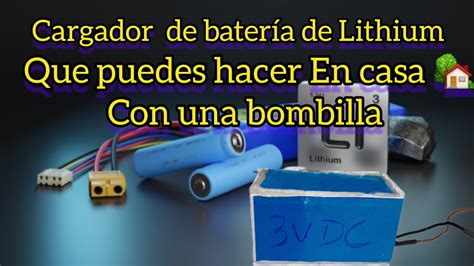 Como hacer un Cargador de batería de lithium hecho en YouTube