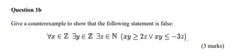 solved give a counterexample to show that the following