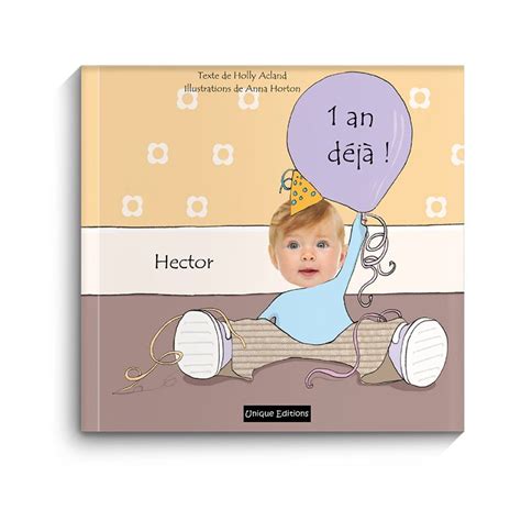 Livre bébé personnalisé avec photo et prénom 1 an déjà